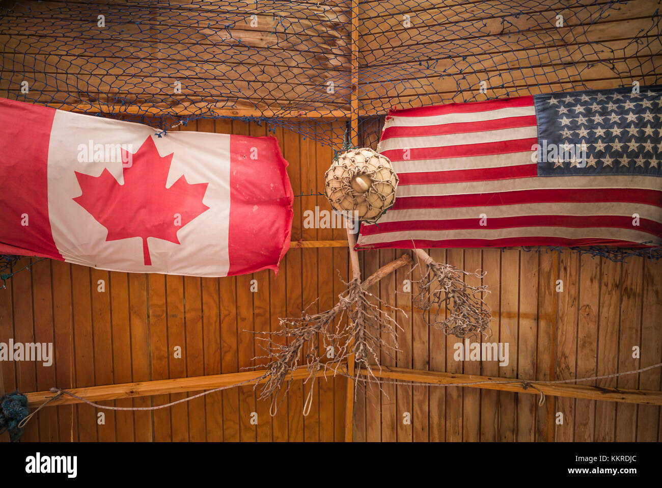 Canadian and us bar flags hi-res stock photography and images - Alamy