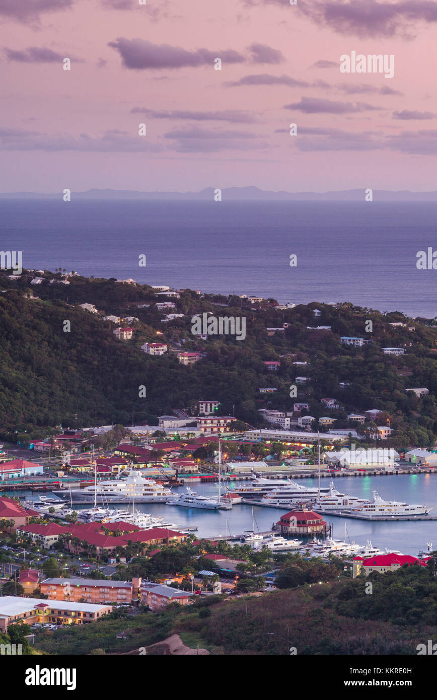 U.S. Virgin Islands, St. Thomas, Charlotte Amalie, elevated view ...