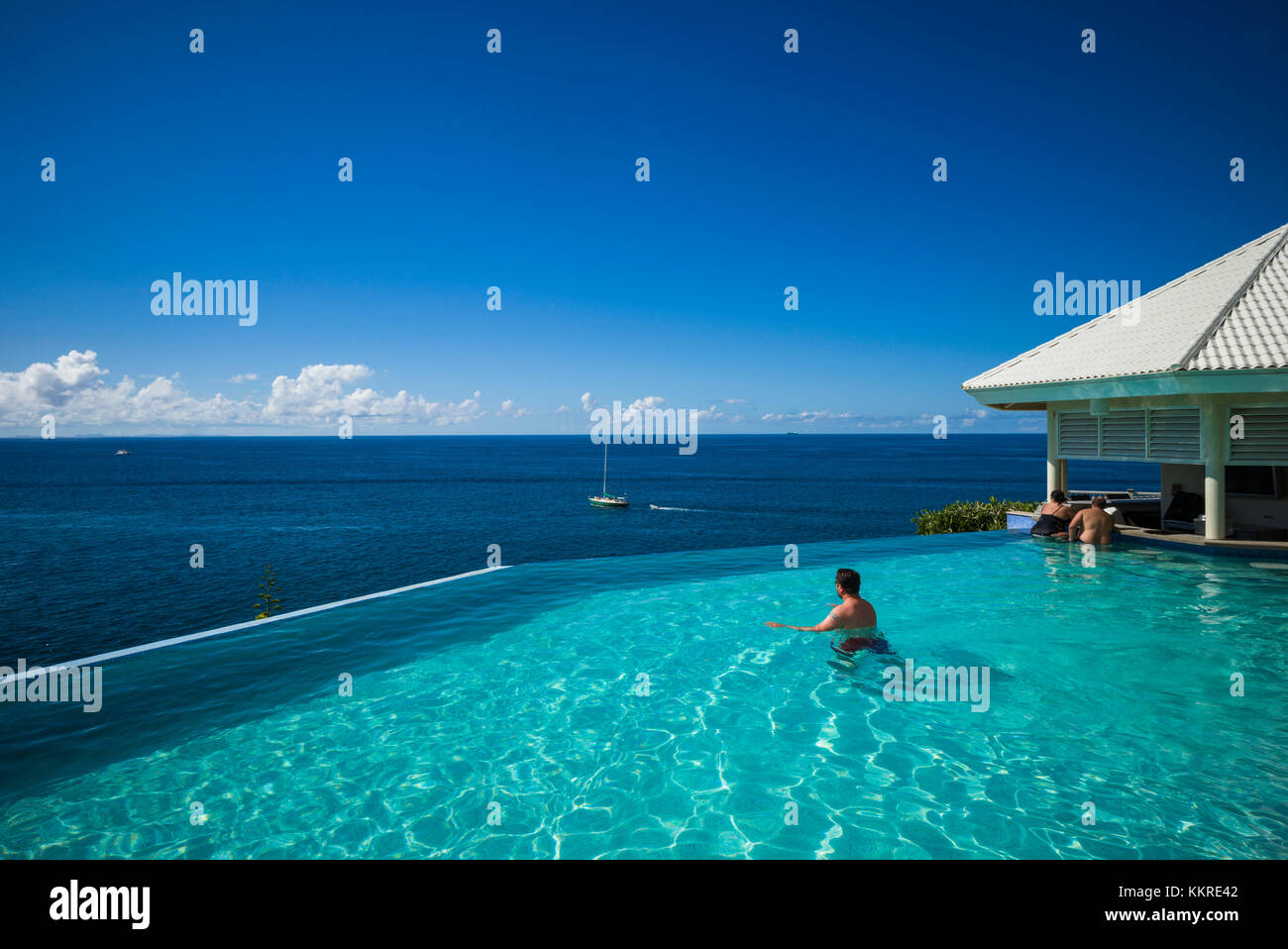 U.S. Virgin Islands, St. Thomas, Morningstar Bay, swimming pool Stock ...