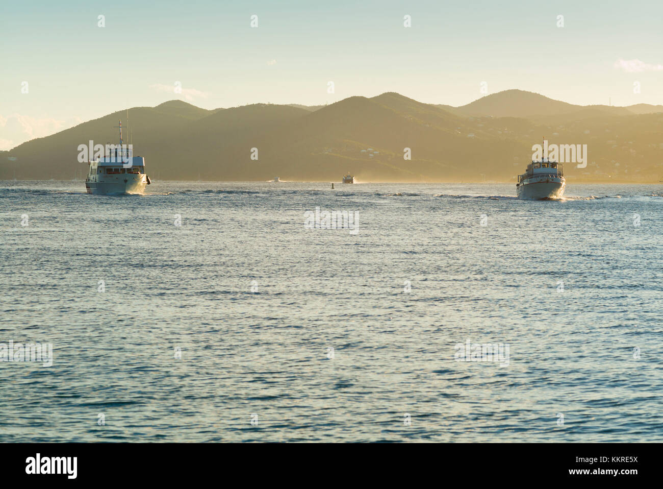 U.S. Virgin Islands, St. Thomas, Red Hook, inter-island ferry Stock ...