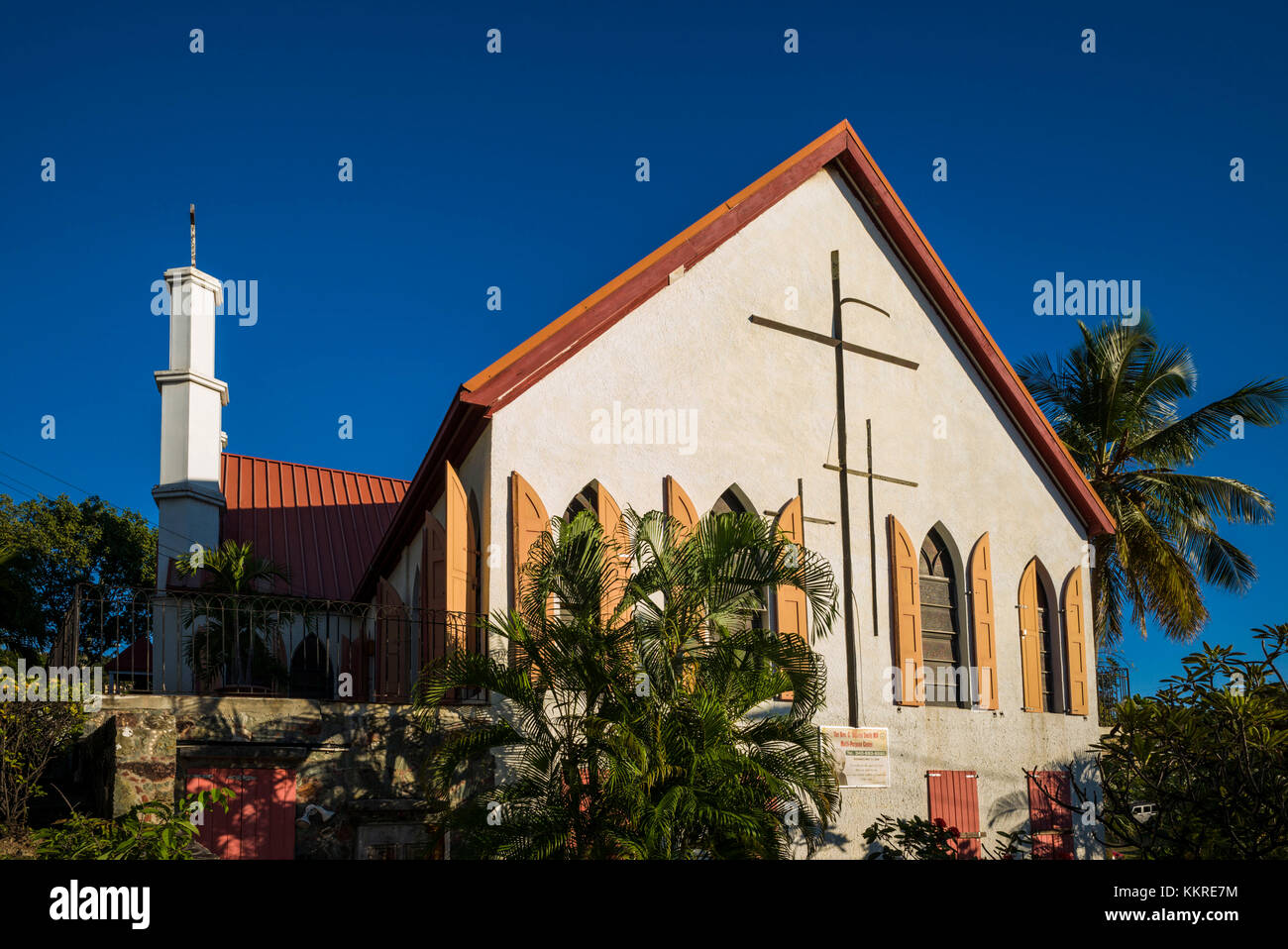 U.S. Virgin Islands, St. John, Cruz Bay, St. Ursulas Episcopal Church ...