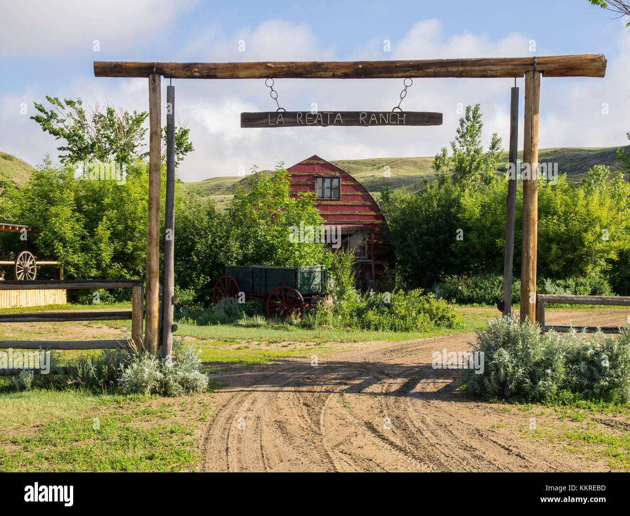Entrance wild west ranch hi-res stock photography and images - Alamy
