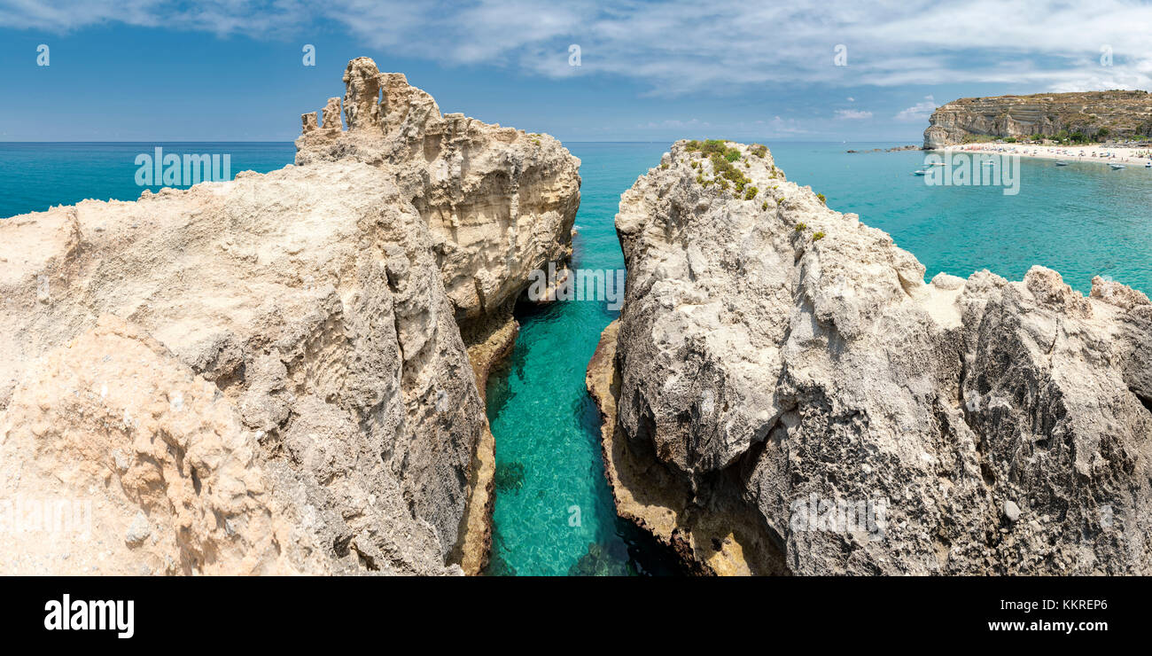 Ricadi, province of Vibo Valentia, Calabria, Italy, Europe. Cliffs on ...