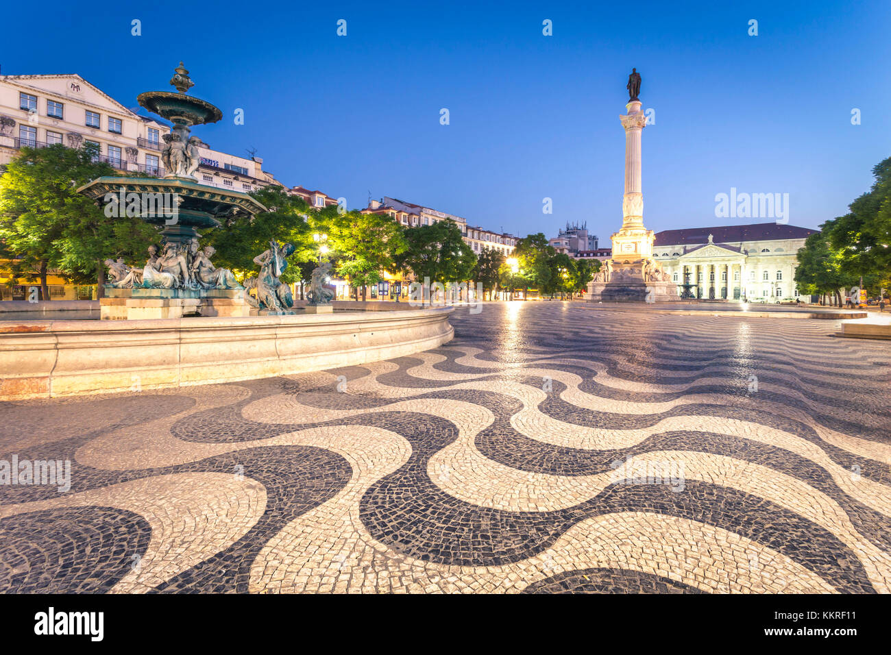 Rossio square, Lisbon, Portugal Stock Photo - Alamy