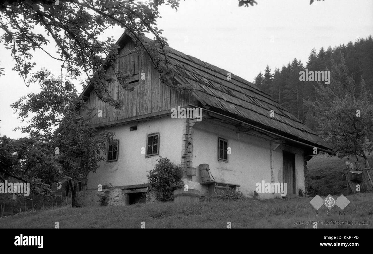 This photograph from 1963 depicts the village of Stenica, showcasing ...