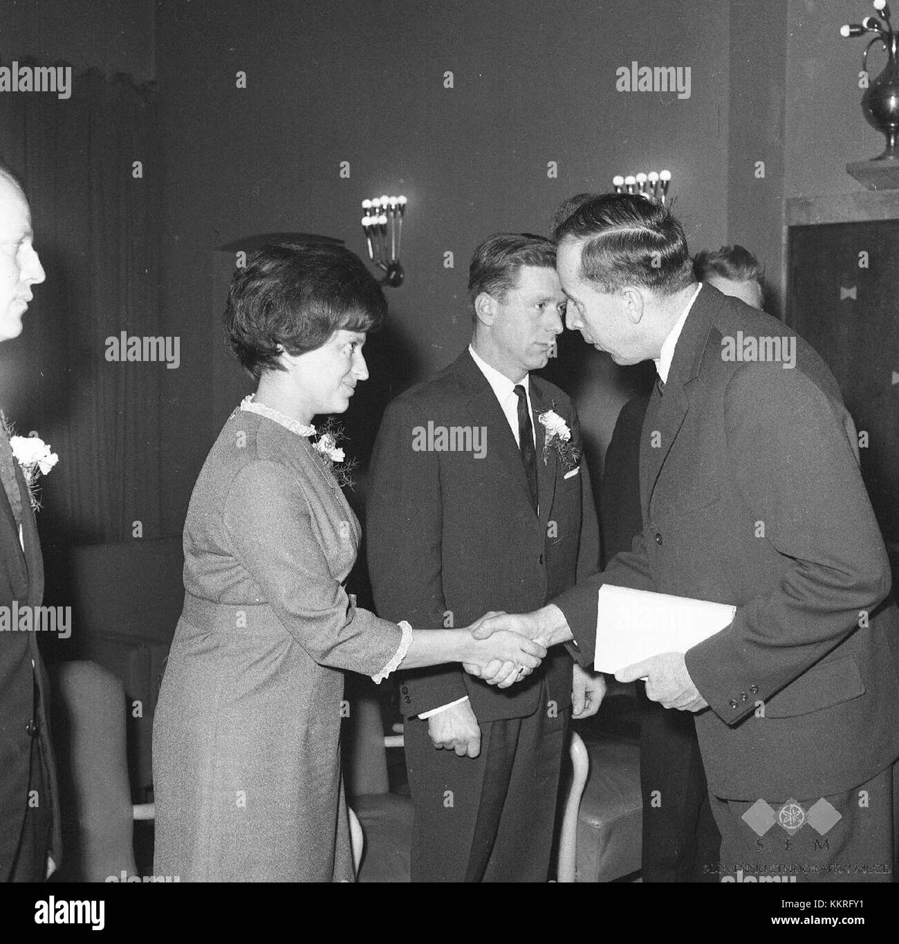 A 1964 photograph capturing the wedding ceremony of a couple from Male ...