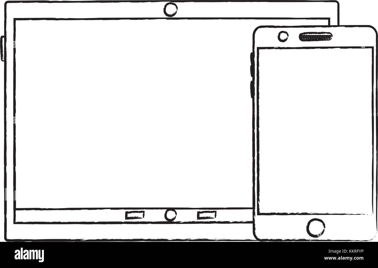 device technology tablet computer and mobile phone Stock Vector Image & Art - Alamy