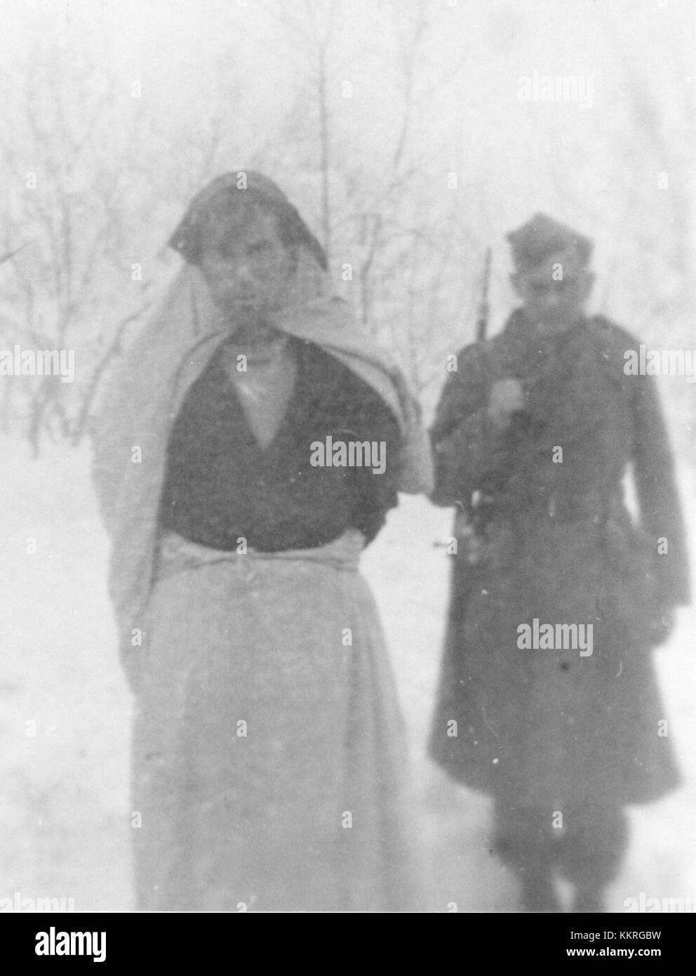 This image depicts an individual from the Ustasha, a Croatian fascist ...