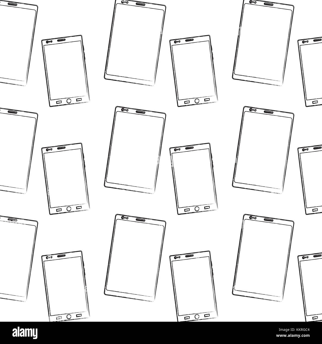 mobile devices smartphone digital seamless pattern Stock Vector Image ...