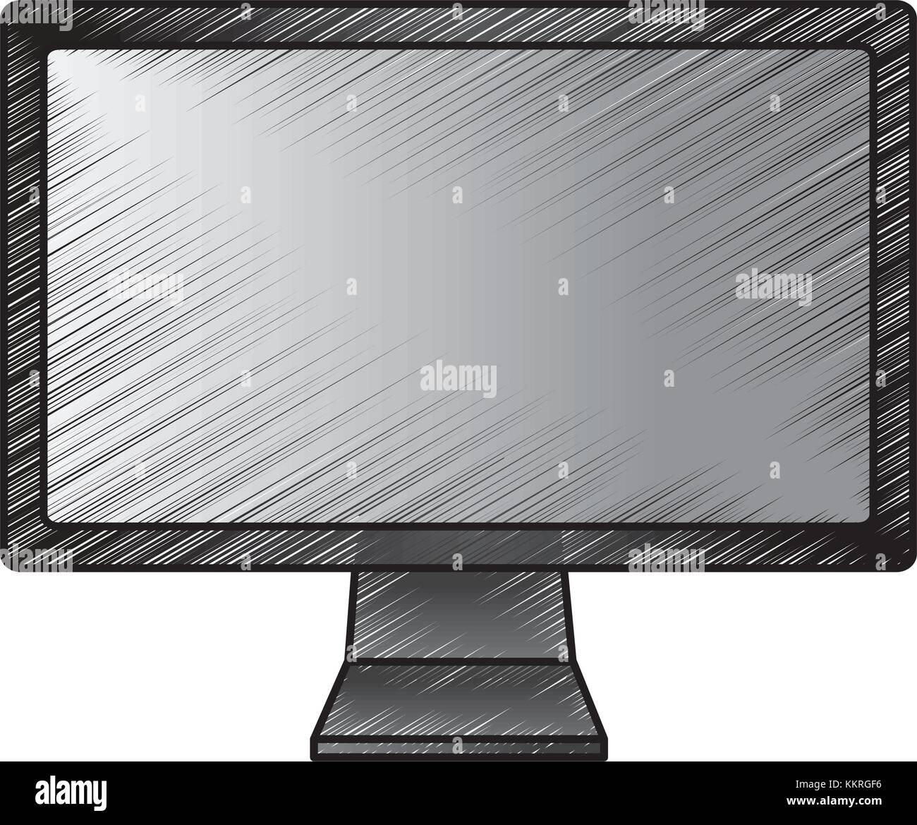 monitor computer keyboard technology device screen Stock Vector Image ...