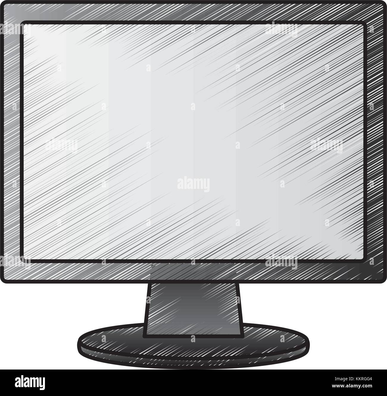 monitor computer keyboard technology device screen Stock Vector Image ...