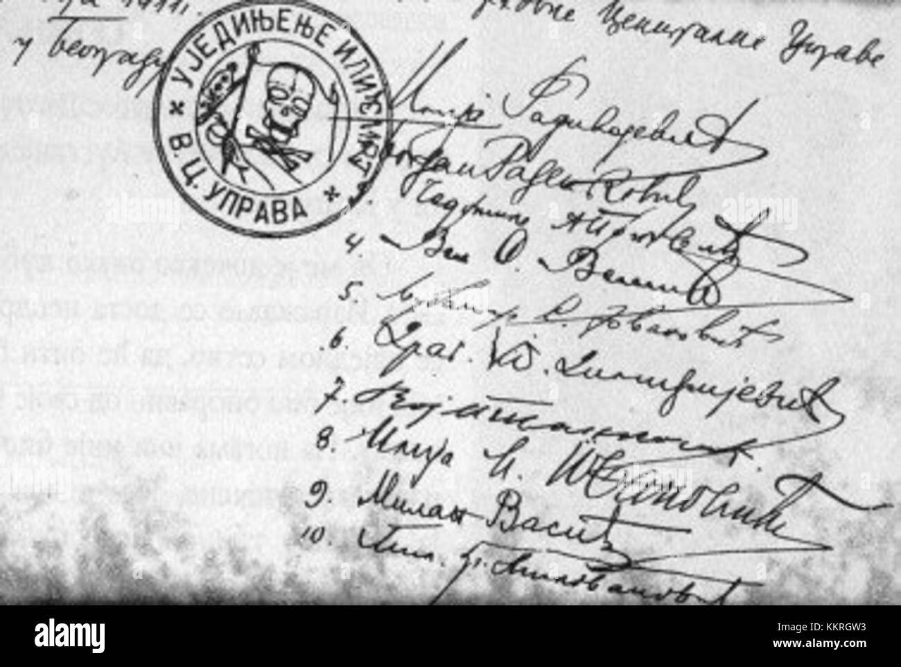 The Black Hand was a secret Serbian society involved in the ...