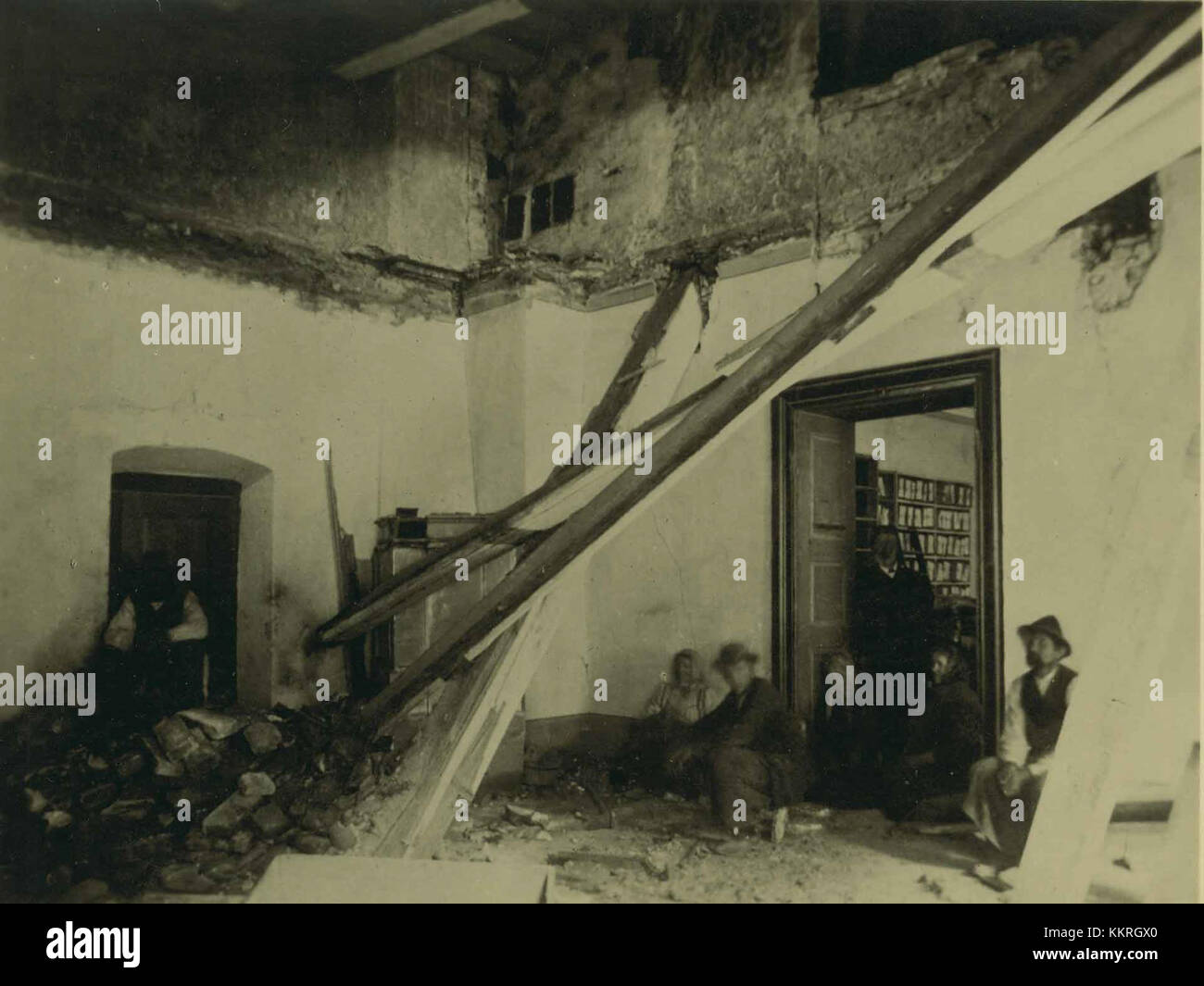 Post-earthquake reconstruction of Ljubljana in 1624, illustrating the ...