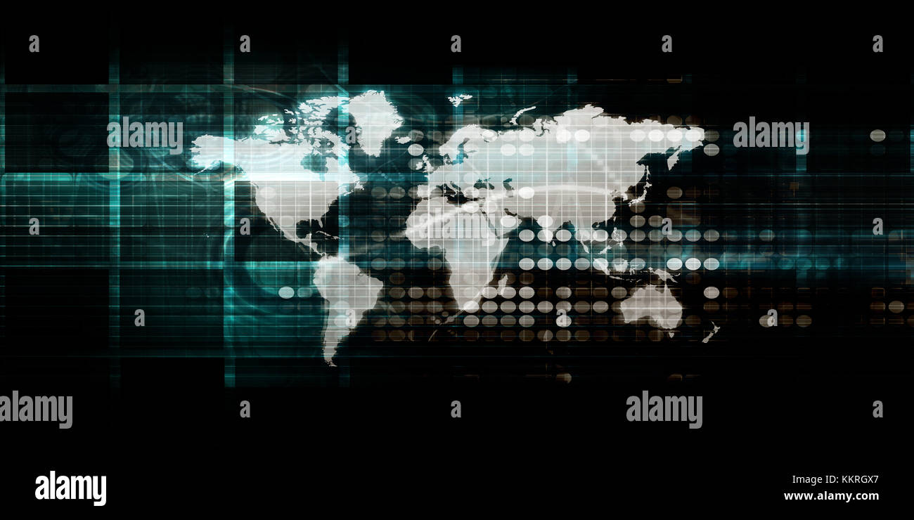 International Company Corporate Travel Backround on Map Stock Photo - Alamy