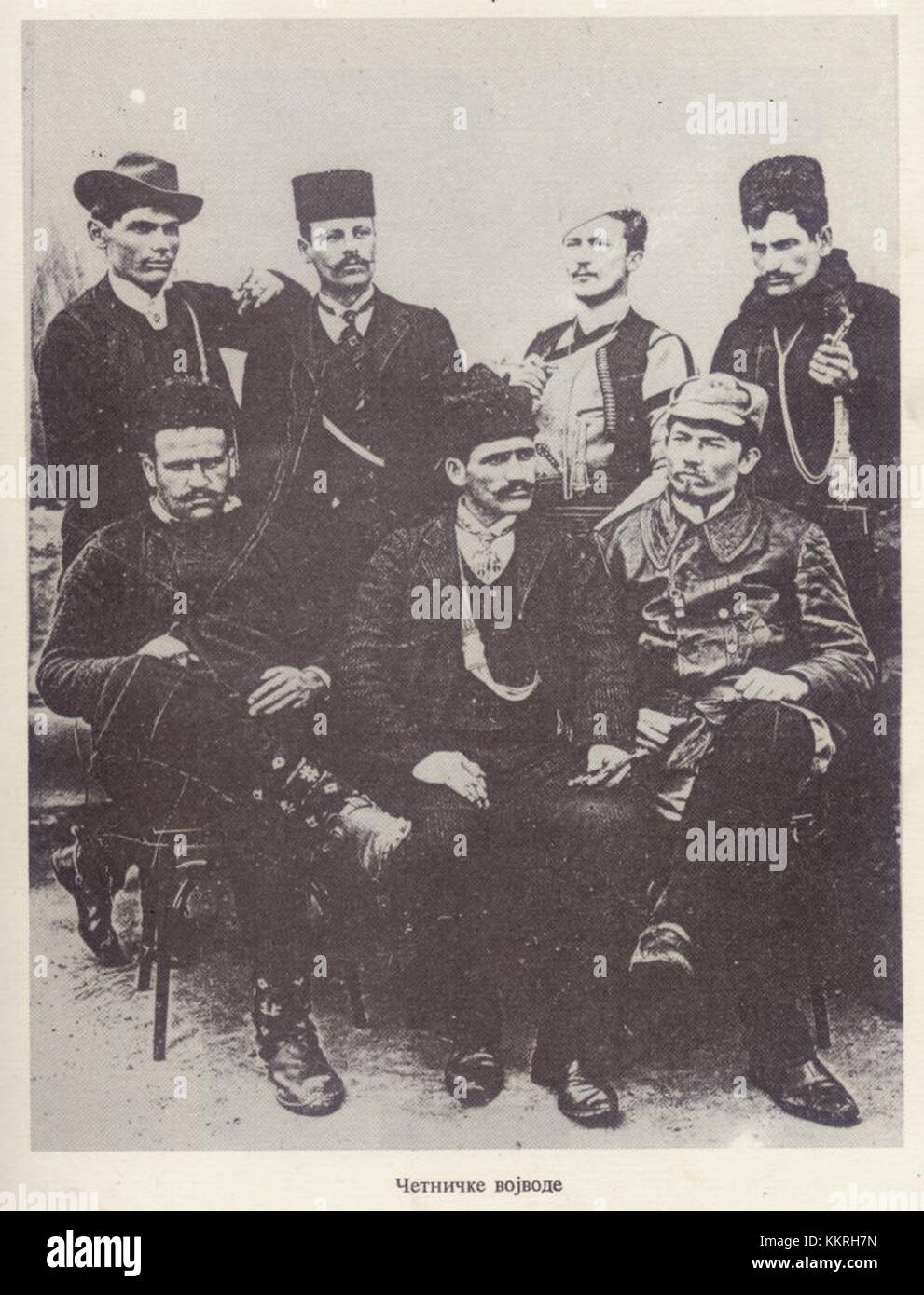 A historical image showing the headquarters of the Chetnik movement in ...