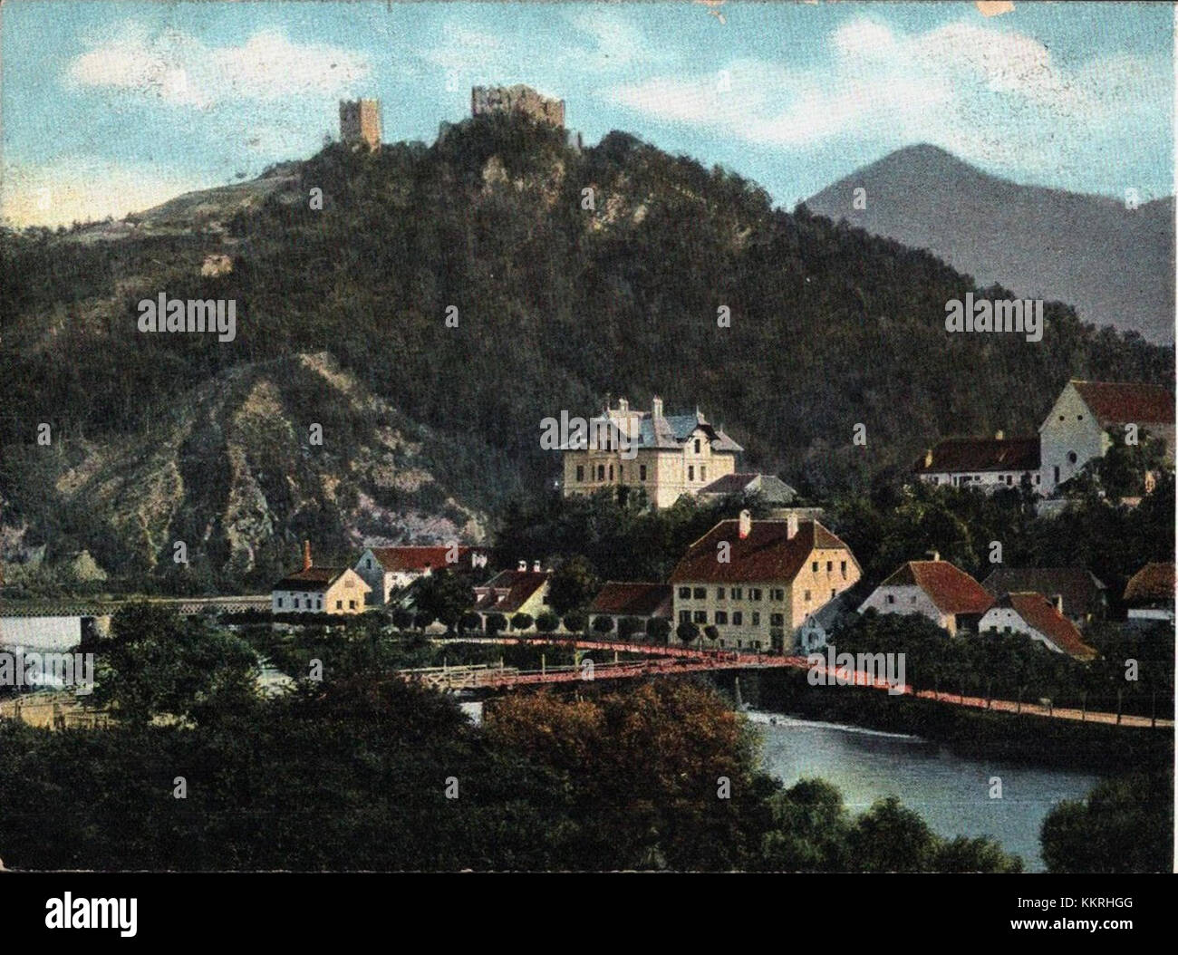 This vintage postcard from 1905 showcases a historical view of Celje, a ...