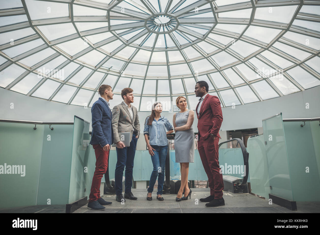 Business People standing on Meeting Conference and discussion Stock ...