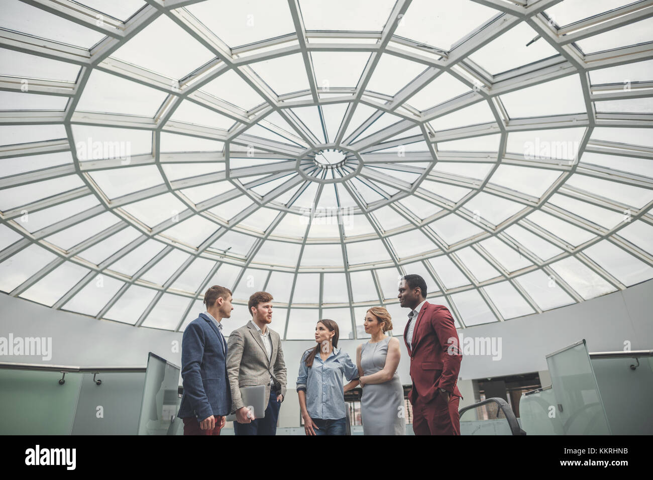 Business People standing on Meeting Conference and discussion Stock ...