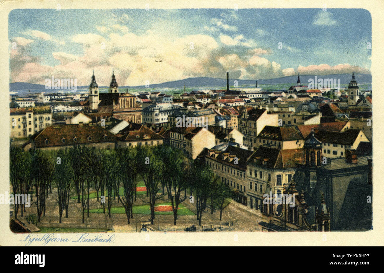 A postcard featuring Congress Square, a prominent public space in a ...