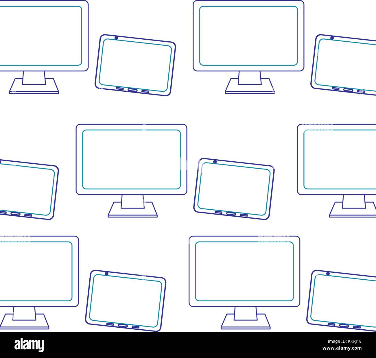 seamless pattern monitor tablet device technology design Stock Vector ...