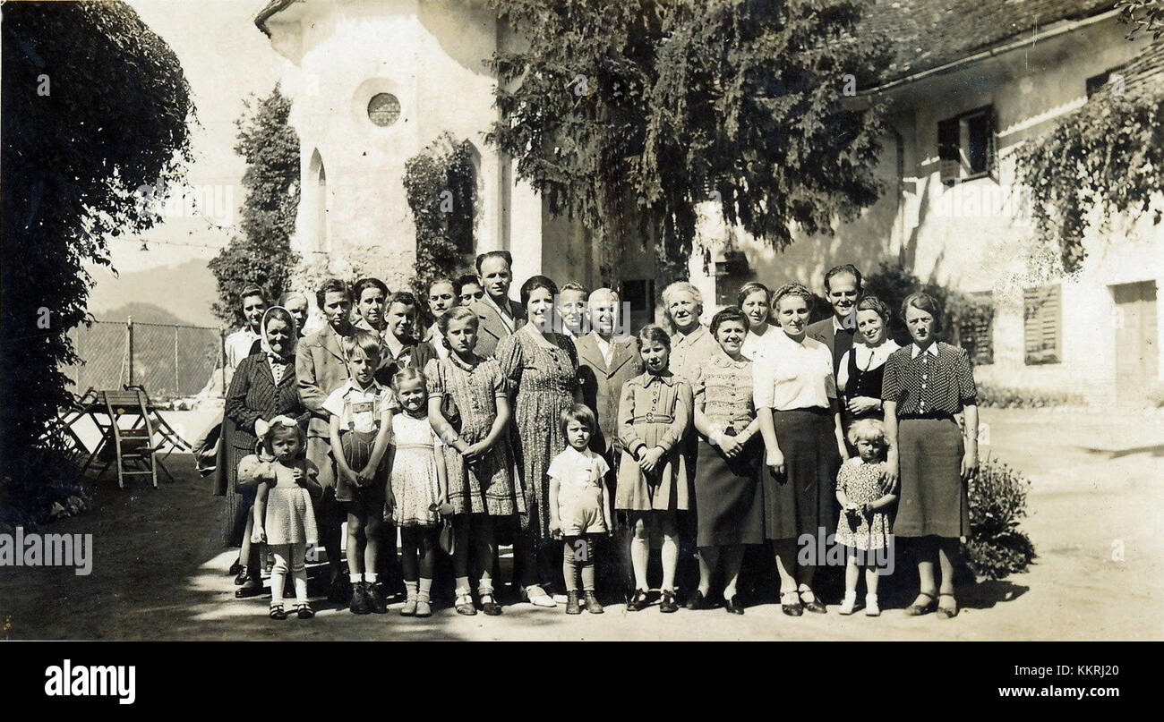 This vintage postcard features Bled Castle, located on the shores of ...