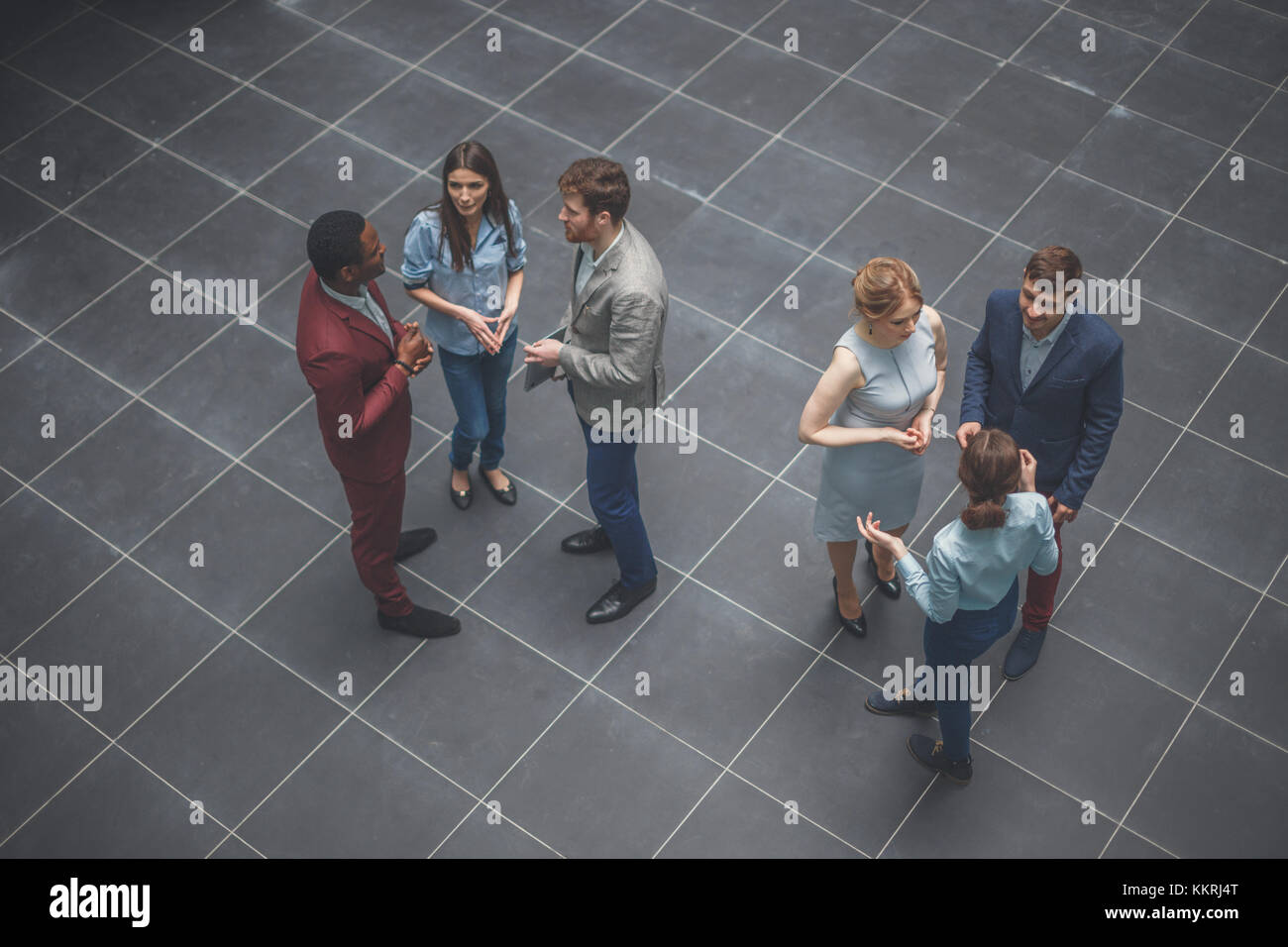 Business People standing on Meeting Conference and discussion Stock ...