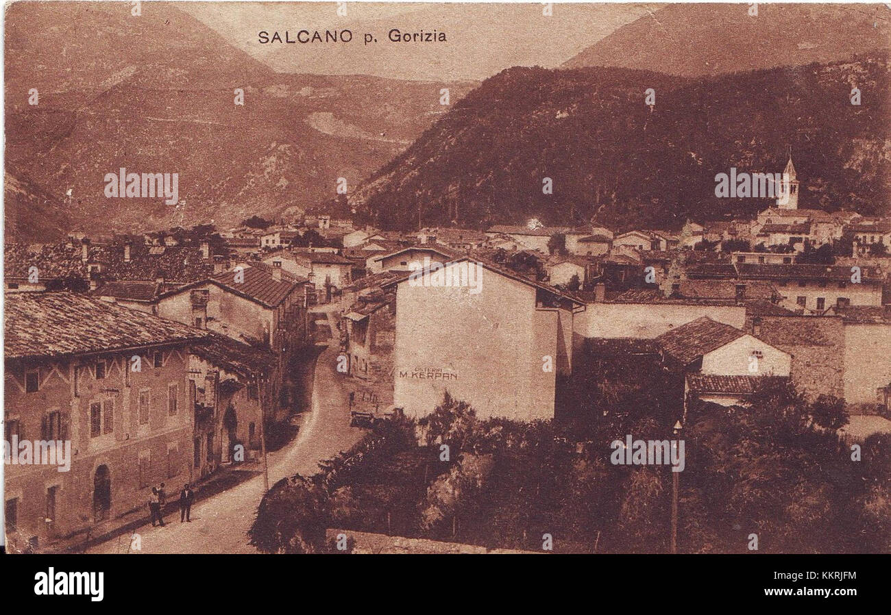Postcard of Solkan 1926 Stock Photo - Alamy
