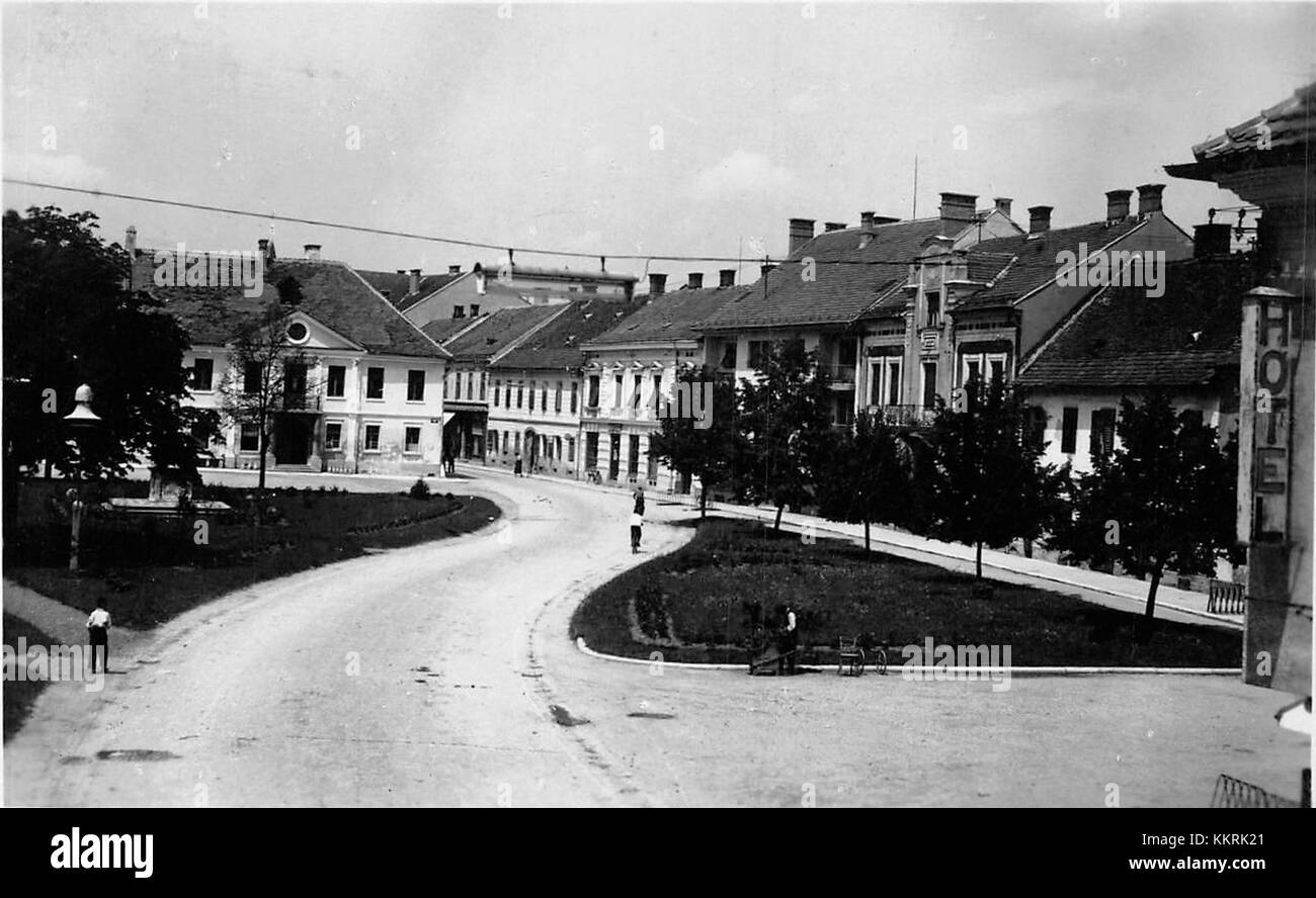 A postcard from 1941 depicting the town of Ljutomer, Slovenia. The ...