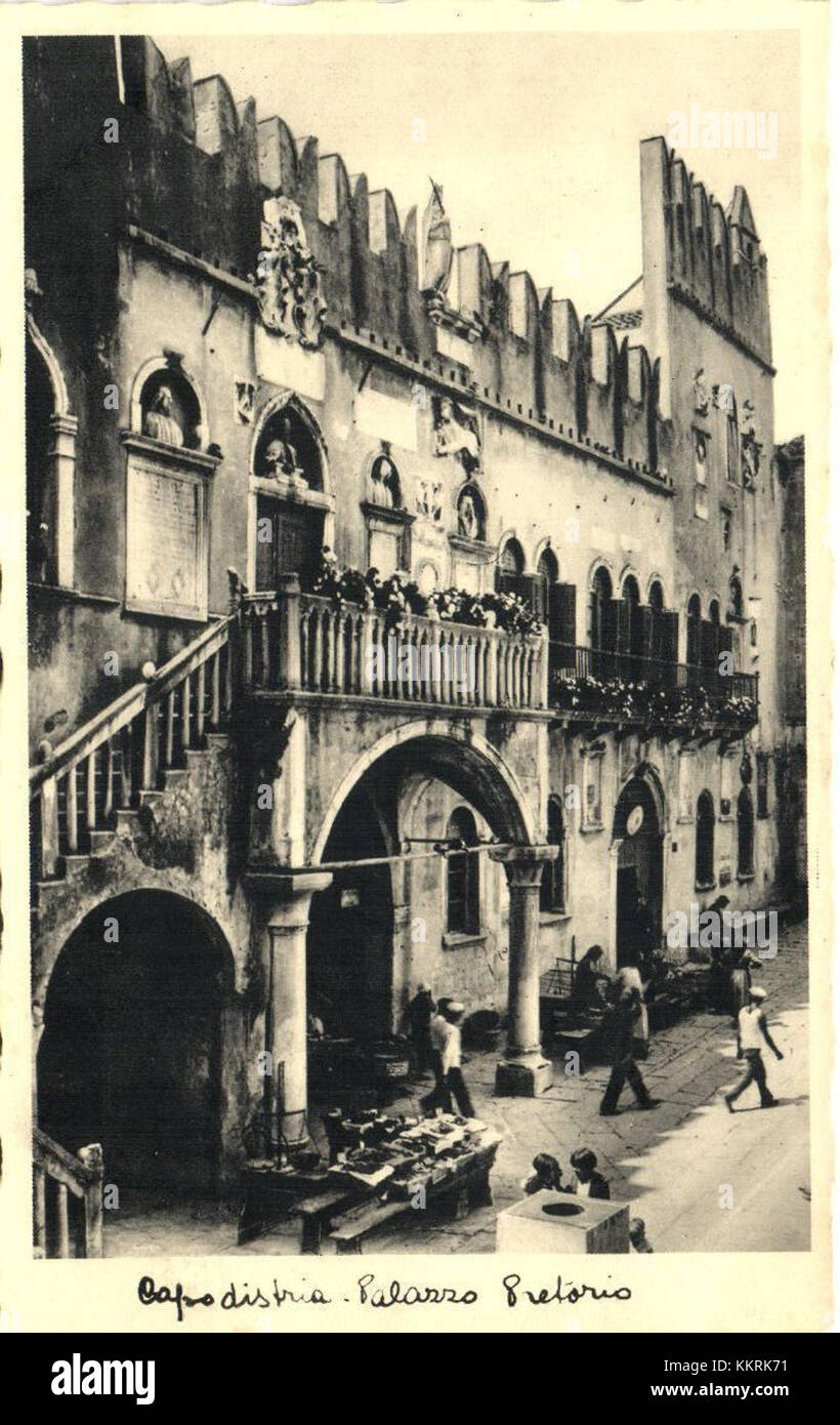 This postcard depicts the Praetorian Palace, an important historical ...