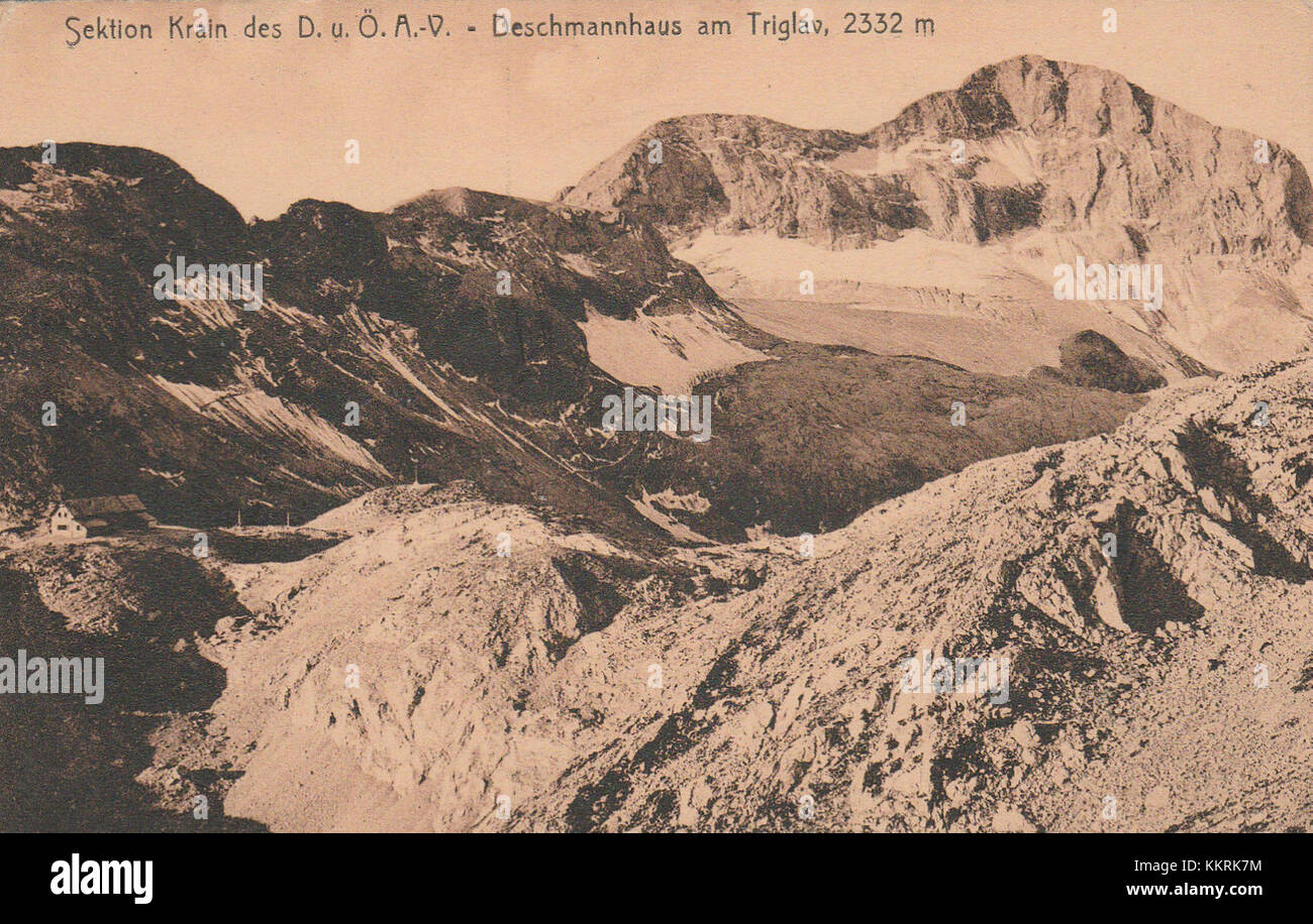 The postcard of Triglav from 1910 showcases the iconic mountain in ...