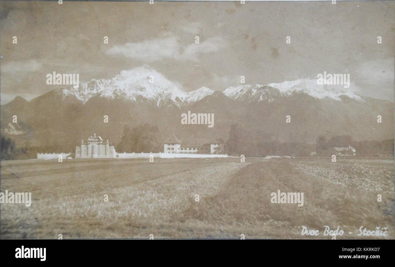 A postcard depicting Brdo Castle from 1937, capturing the historical ...