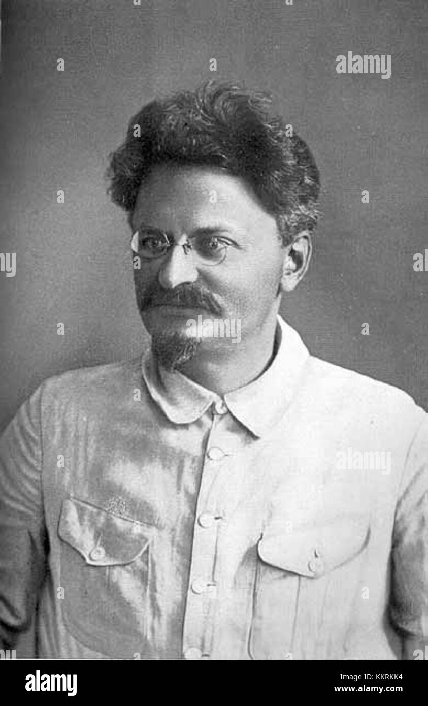 This is a well-known portrait of Leon Trotsky, a revolutionary figure and key leader of the ...