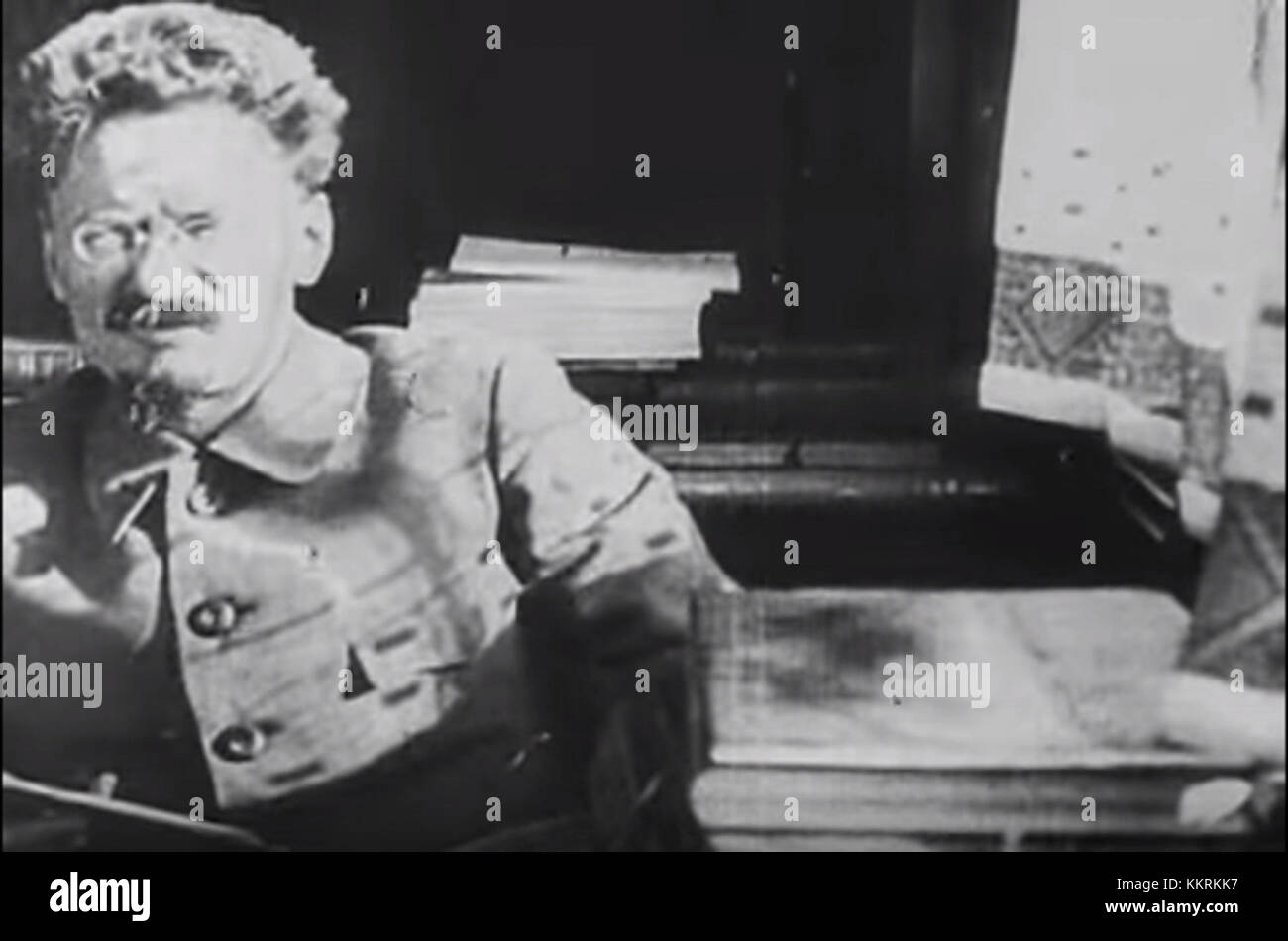 This photograph of Leon Trotsky, taken around 1917, captures the ...