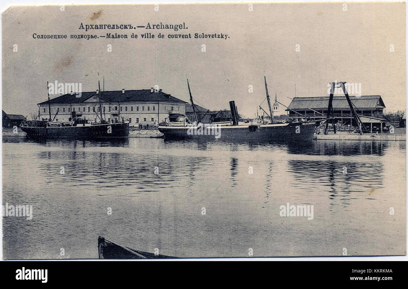 The Solovki Postcard features an image of the Solovetsky Islands, an ...