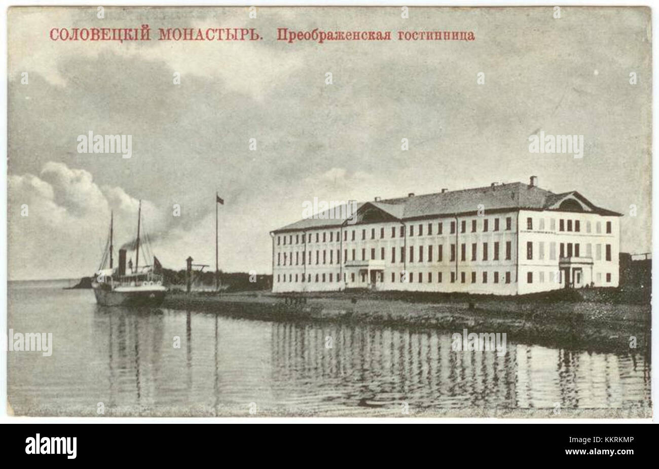 This postcard depicts the Solovki Islands, known for their historical ...