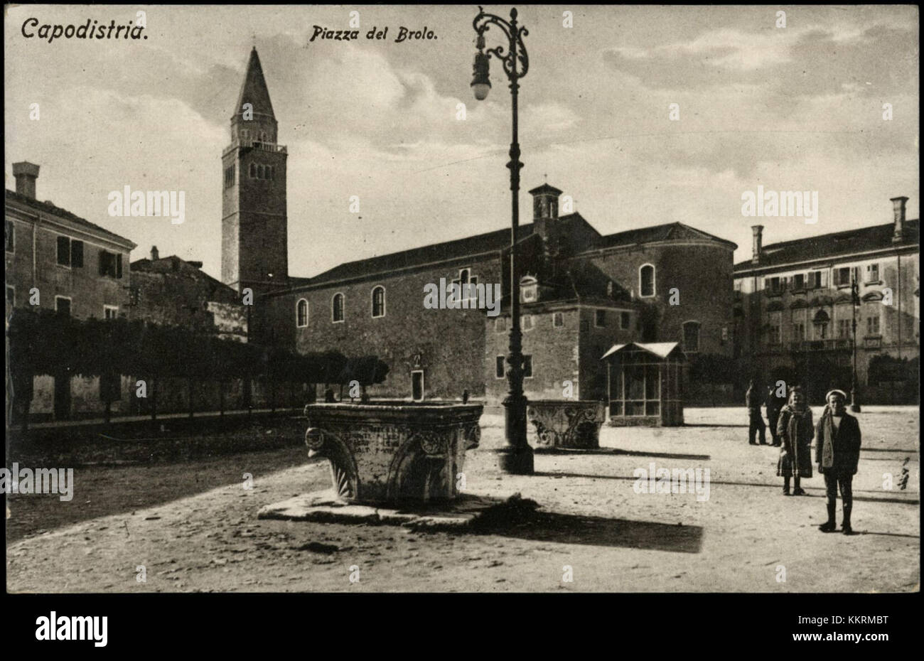 This vintage postcard depicts Koper, a coastal town in Slovenia. Known ...