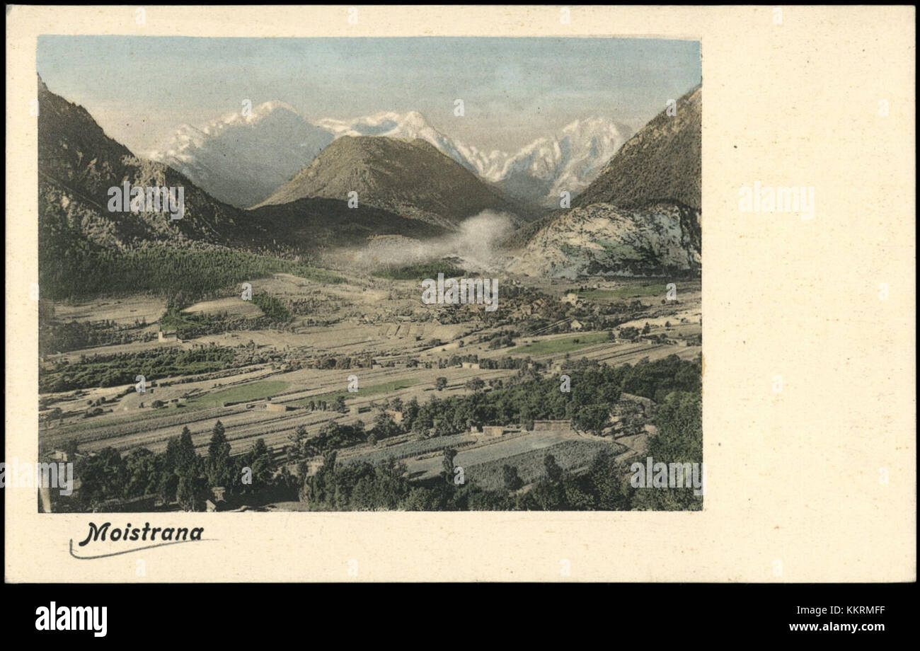 Vintage postcard depicting Mojstrana, Slovenia, around 1905, showcasing ...
