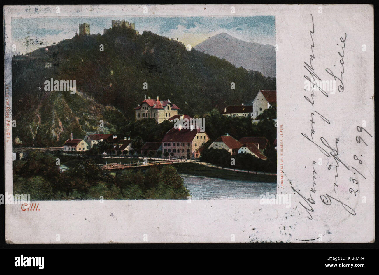 This postcard from Celje, dating back to 1899, offers a glimpse into ...