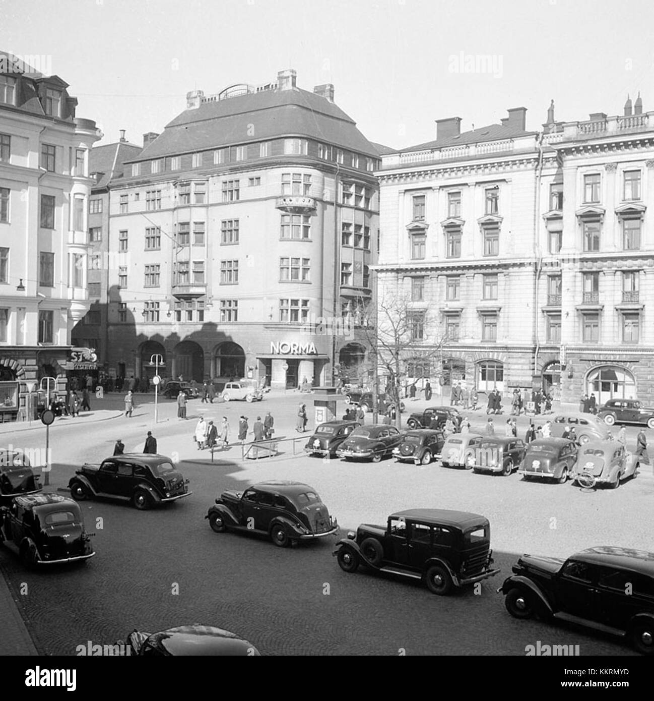 A view of Centralplan and Vasagatan 24 26, two streets located in an ...