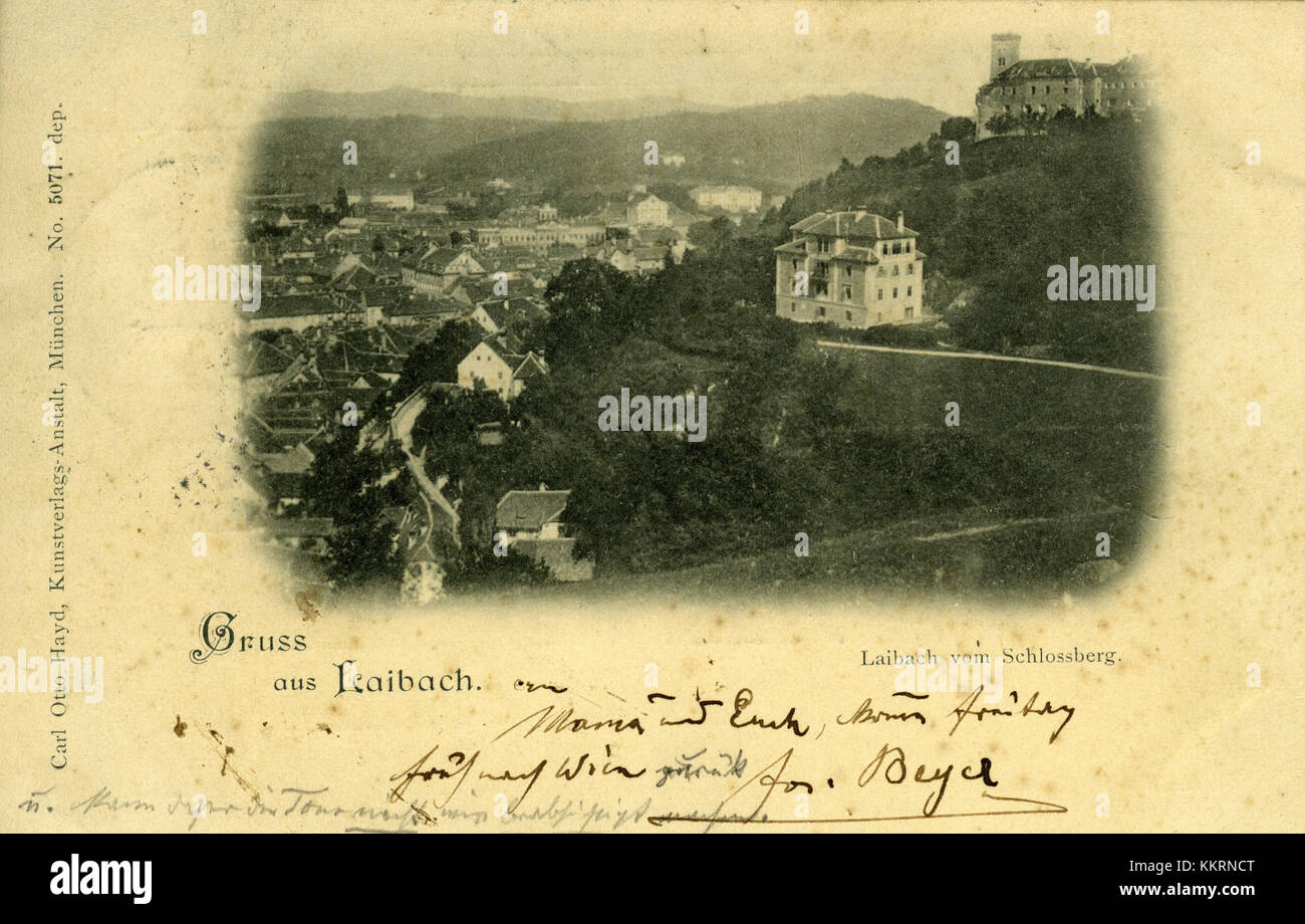This postcard from Ljubljana, dating back to 1897, offers a glimpse ...