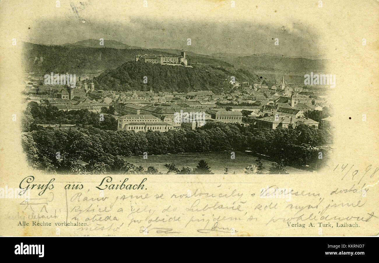 This 1898 postcard of Ljubljana offers a historical snapshot of the ...