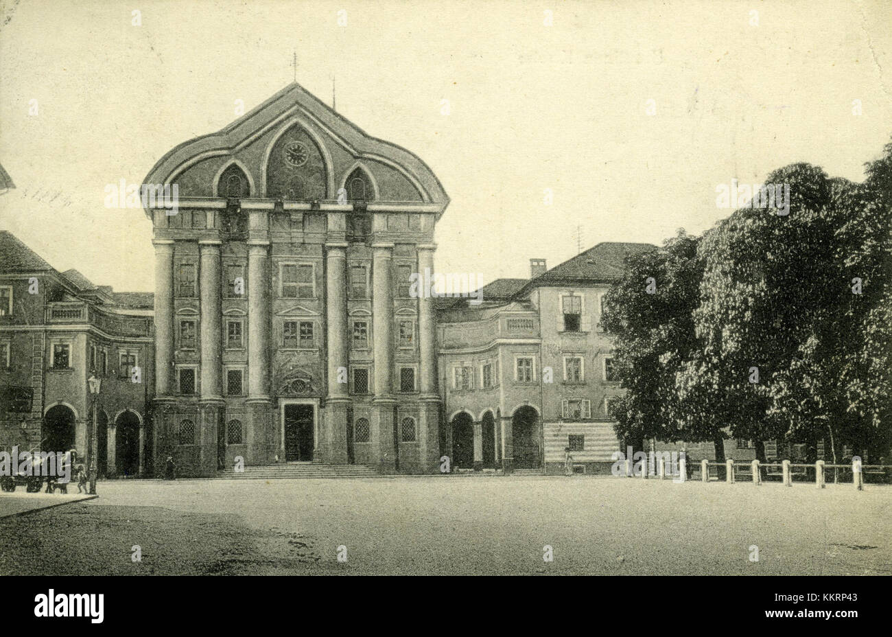 This vintage postcard depicts Congress Square, a well-known public ...