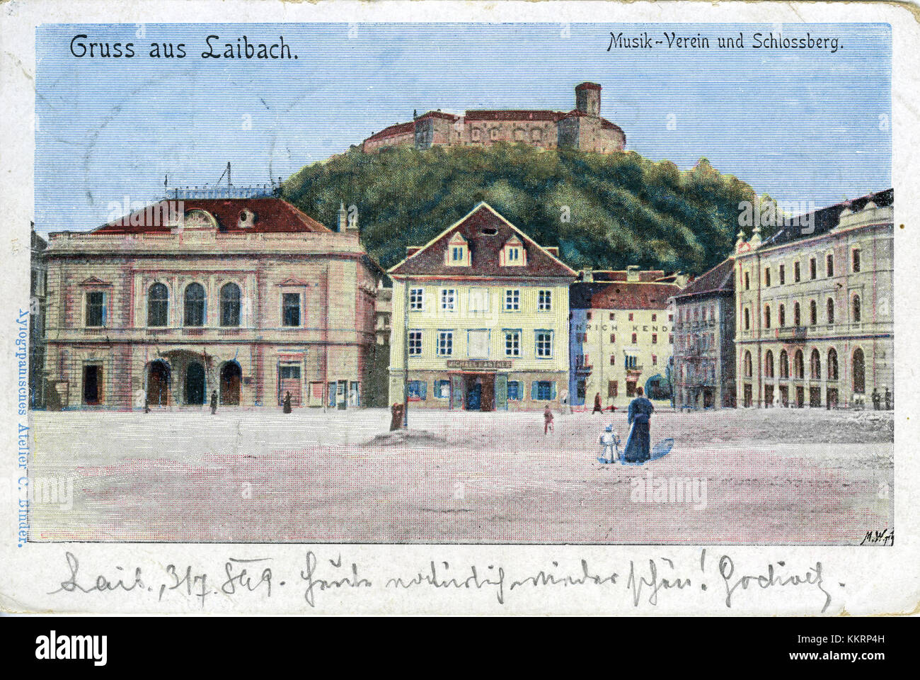 A postcard depicting Congress Square, a prominent location known for ...