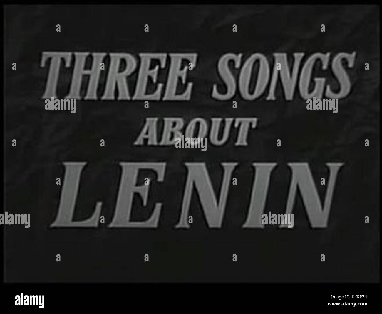 A musical composition titled 'Three Songs about Lenin', presenting ...