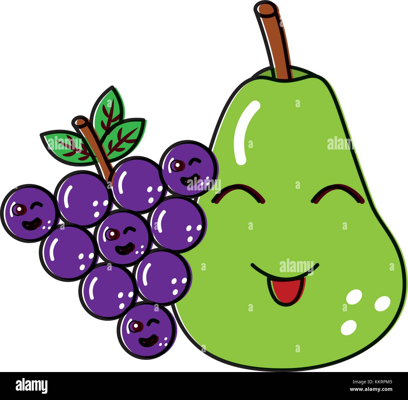 Grapes Fruit Cartoon