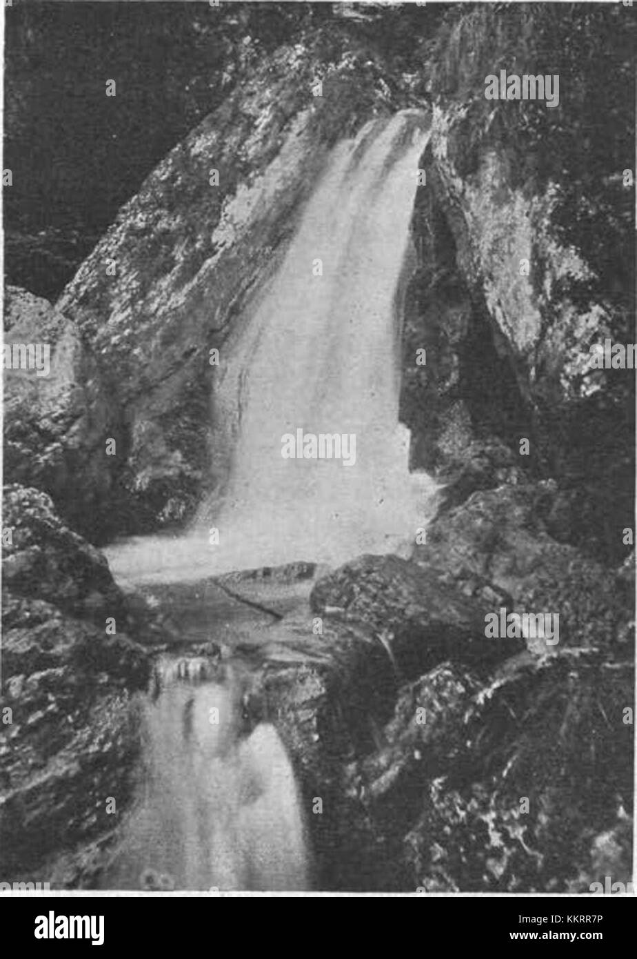Pekel pri Borovnici, located in Slovenia, features a waterfall that is ...