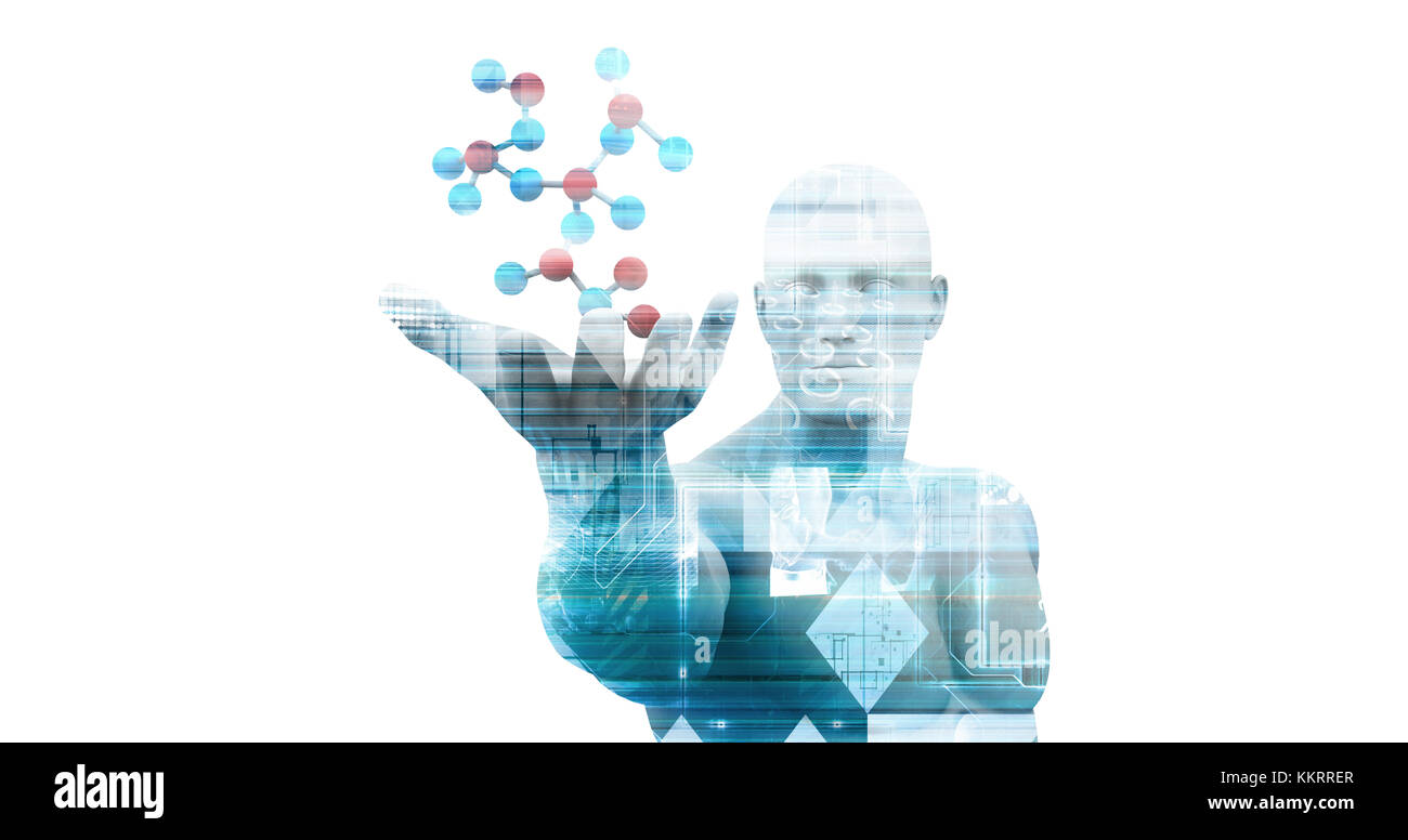 Science Abstract Presentation Background with Molecule Art Stock Photo ...