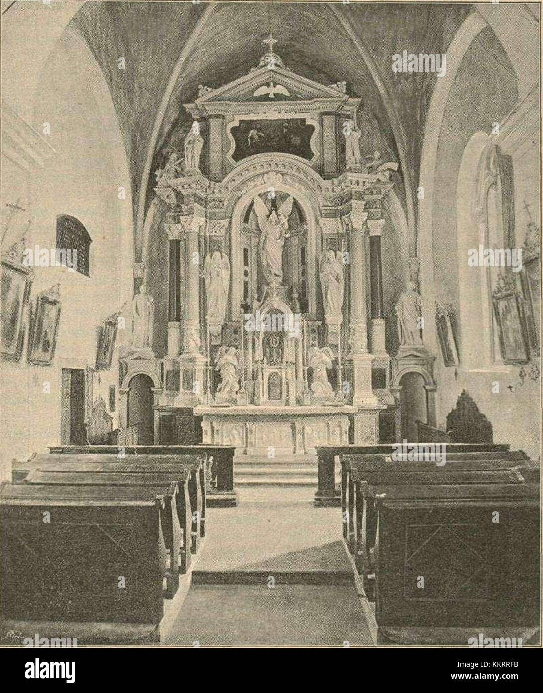 The Great Altar of St. Michael in the Church of Bloke, Slovenia, built ...