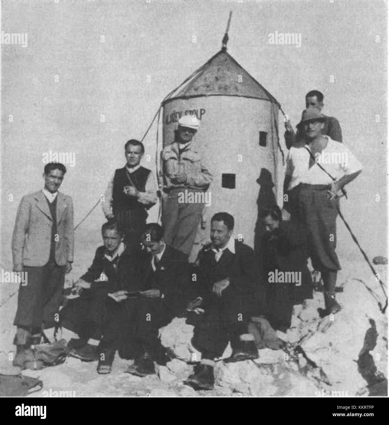 King Peter II of Yugoslavia is depicted at Triglav, the highest peak in ...