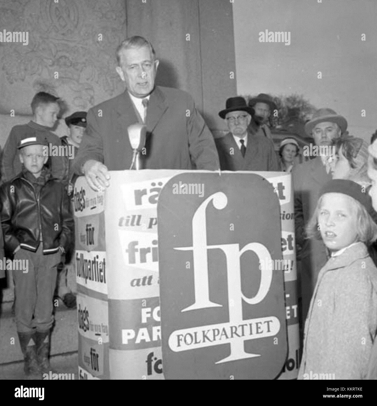 Bertil Ohlin, a Swedish economist, is depicted in this 1958 image ...